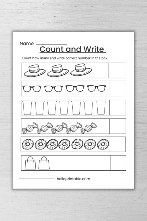 Numbers and Counting Worksheets for Kindergarten - helloprintable.com