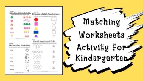 Matching worksheets for kindergarten and preschool kids ...