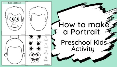 Portrait activity for preschool kids - helloprintable.com