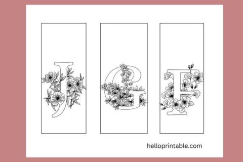 Free printable Bookmarks to Color for kids - helloprintable.com