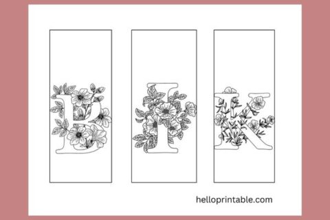 Free printable Bookmarks to Color for kids - helloprintable.com