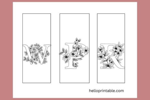 Free printable Bookmarks to Color for kids - helloprintable.com