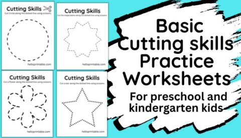 Printable Shapes Cutting skills templates - helloprintable.com