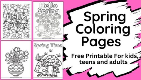 Free Spring coloring pages - helloprintable.com