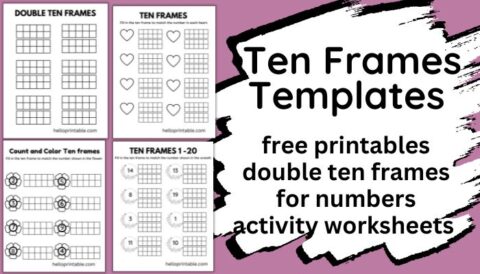 Ten frames and double ten frames templates and worksheets ...