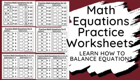 Learning Math Equations -Practice Worksheets - helloprintable.com