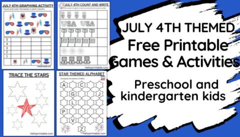 July 4th printable activities and games for kids - helloprintable.com